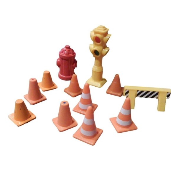 Toys | Toy Car Cones Traffic Light Road Work Signs And | Poshmark